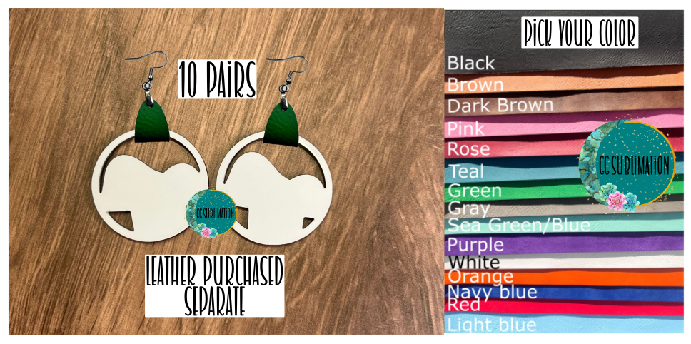 MDF - Mushroom Cluster leather earrings - 10 pairs – GGSublimation