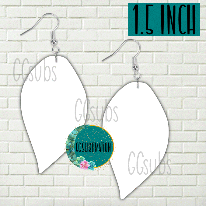 MDF - Leaf blank 1.5 inch earrings – GGSublimation