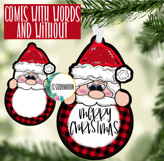 Digital design -Plaid Santa with bulb – GGSublimation