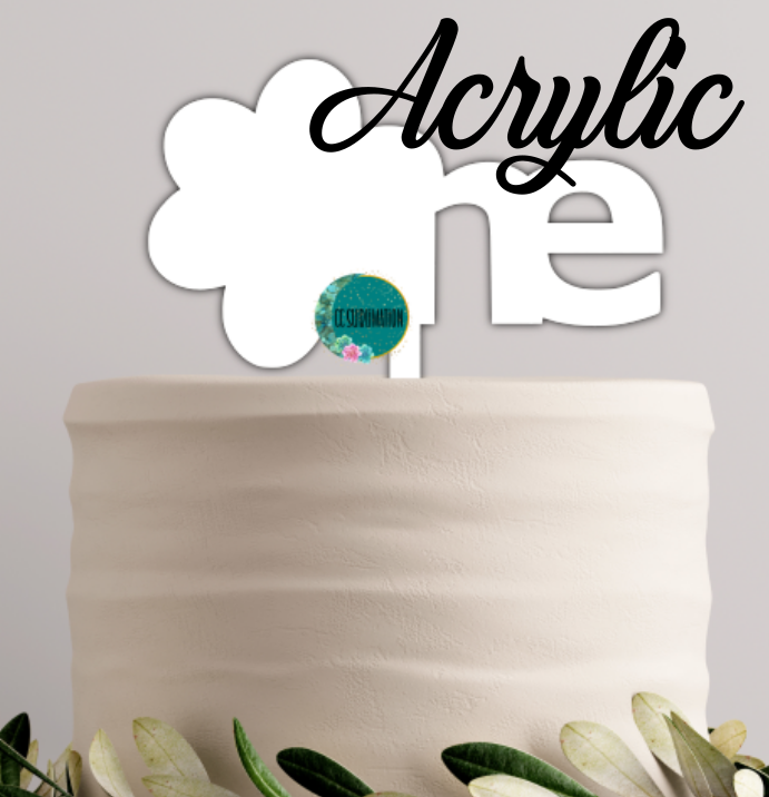 Acrylic Flower One cake topper - Sublimation Acrylic – GGSublimation