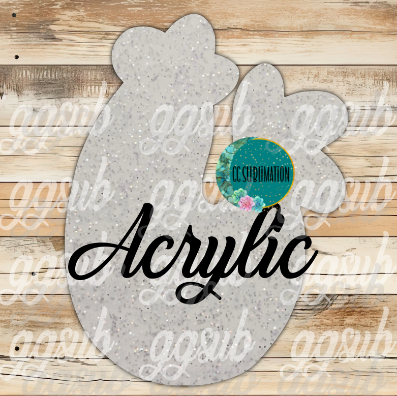 Glitter Chicken With or Without Hole - Sublimation Acrylic – GGSublimation