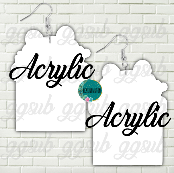 Acrylic Dog chimney 5 & 10 pairs 1.5 & 2 inch size - Sublimation Acryl ...