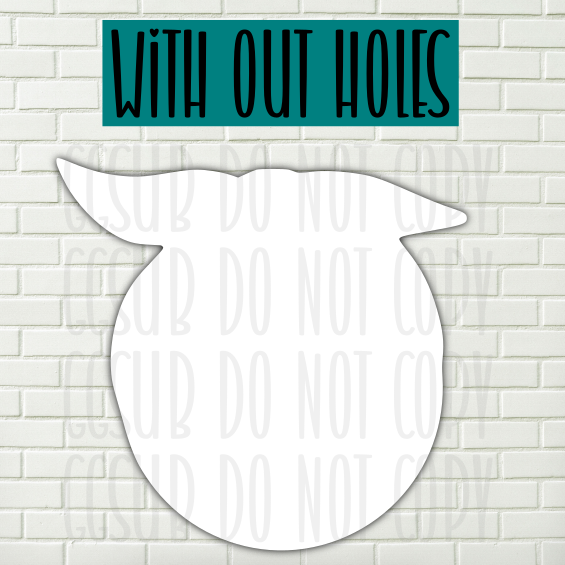 MDF - Ball with headband door hanger withOUT 3 sizes to choose from ...