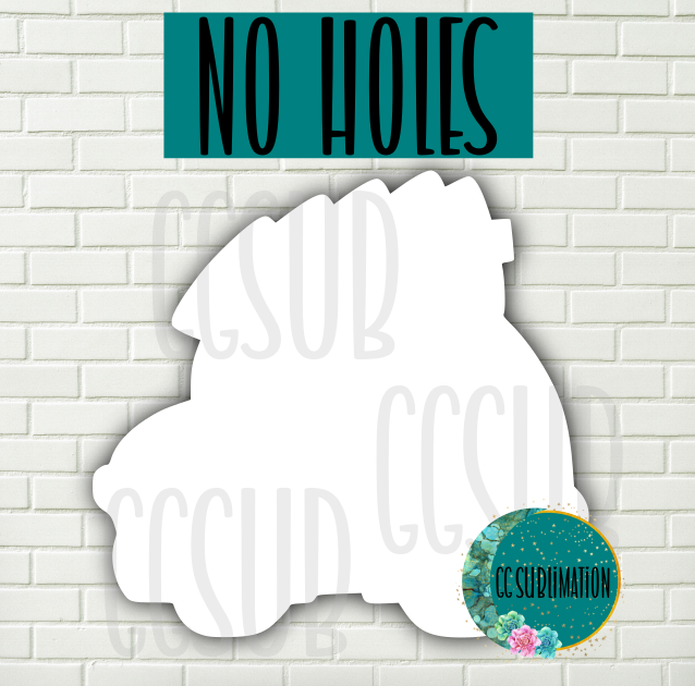 MDF - Car with tree door hanger withOUT holes 5 sizes to choose from ...