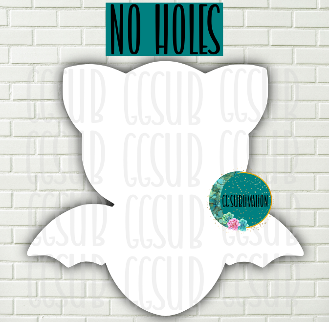 MDF - Chubby bat withOUT holes 2 sizes to choose from (great for badge ...