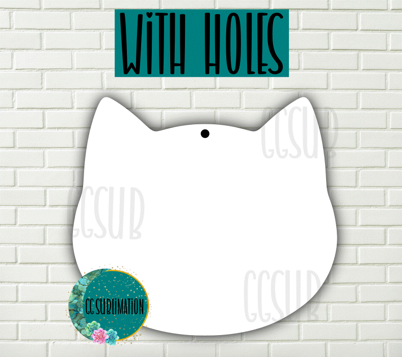 MDF - Cat head with holes 5 sizes to choose from – GGSublimation