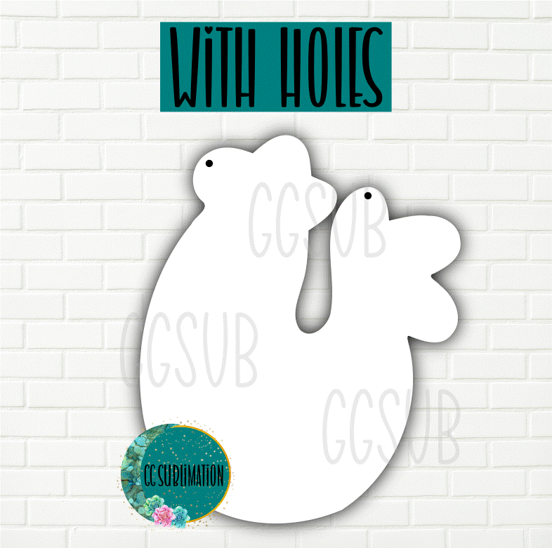 MDF - Chicken blank WITH holes 5 sizes to choose from – GGSublimation