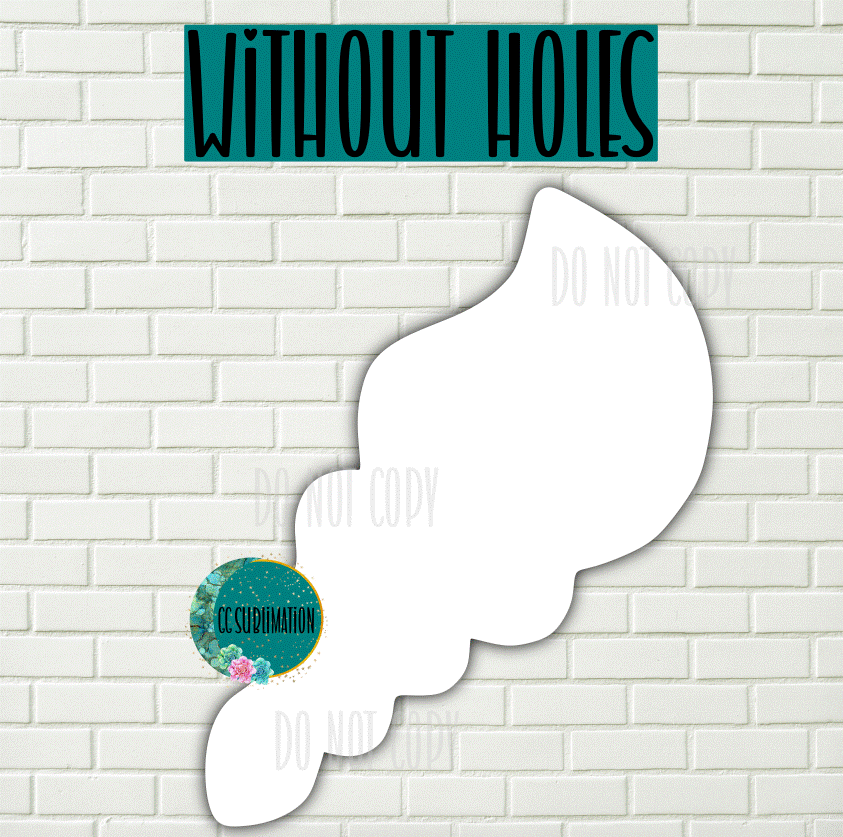 MDF - shell withOUT holes 2 sizes to choose from (great for badge reel ...