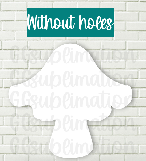 MDF - distressed mushroom 1.5 inch withOUT holes (great for badge reel ...